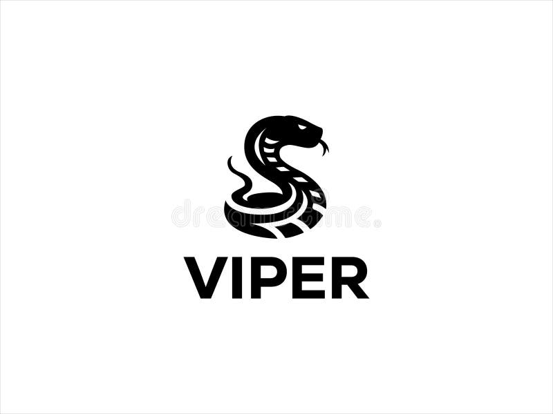 Black viper logo templete stock vector. Illustration of badge - 324151199