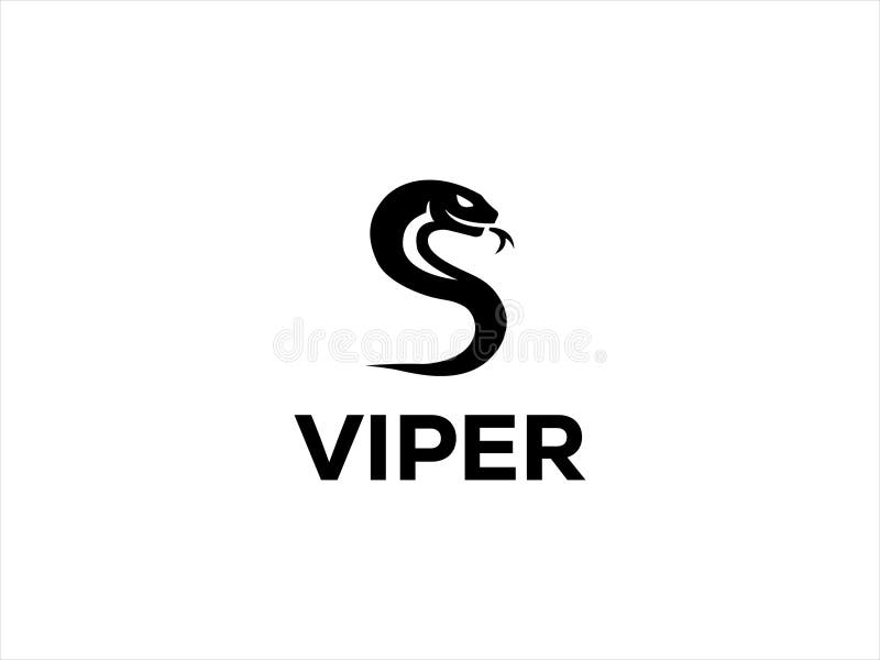Black viper logo templete stock vector. Illustration of dragon - 324151200