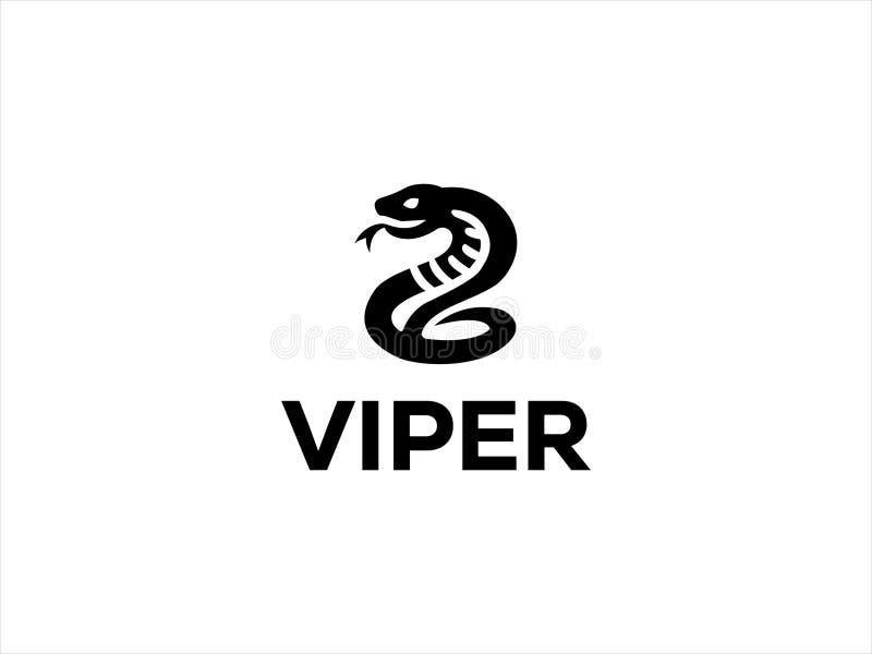Black viper logo templete stock vector. Illustration of idea - 324151202