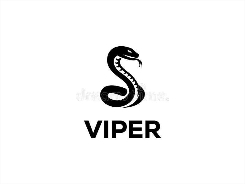 Black viper logo templete stock vector. Illustration of sticker - 324151206