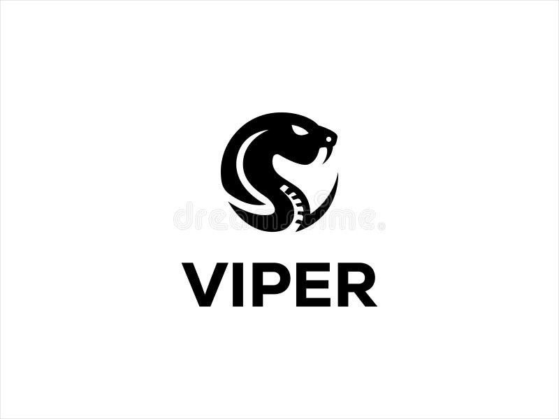Black viper logo templete stock vector. Illustration of fear - 324151208