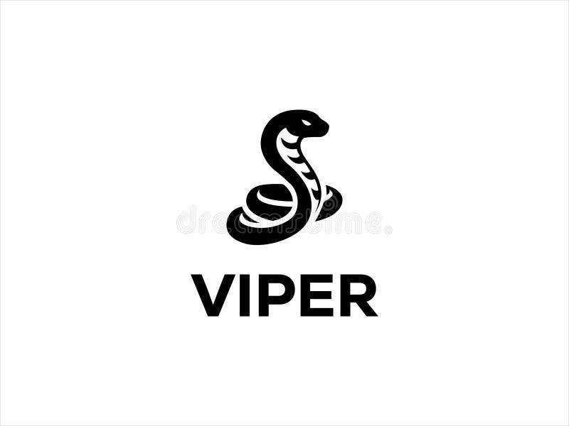 Black viper logo templete stock vector. Illustration of fear - 324151226