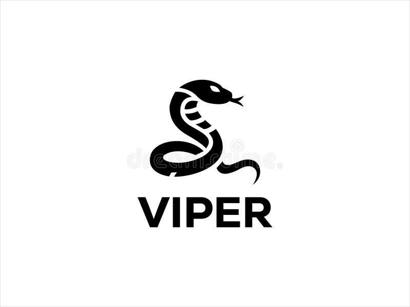 Black viper logo templete stock vector. Illustration of team - 324151230