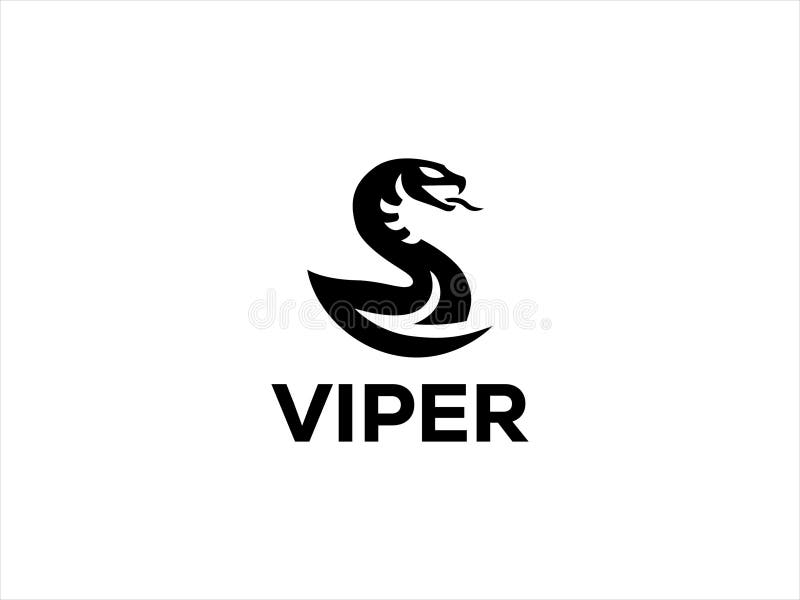 Black viper logo templete stock vector. Illustration of label - 324151236