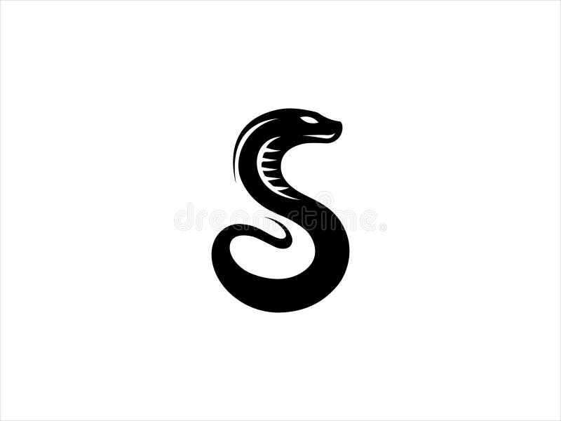 Black viper logo templete stock vector. Illustration of preschool ...