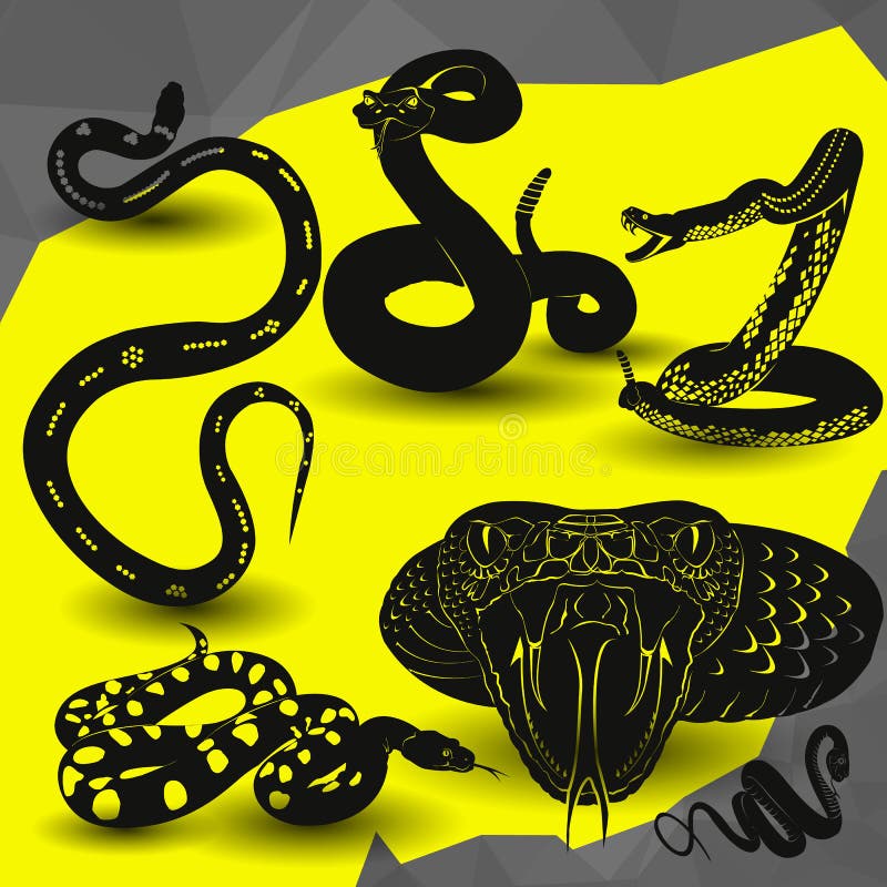 Viper Rattlesnake Icon Vector Illustration Stock Vector - Illustration ...