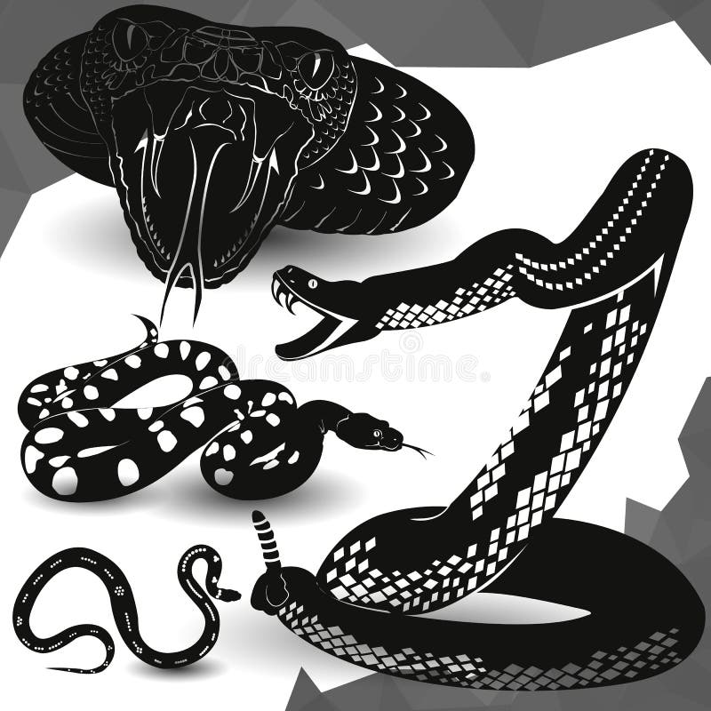 Viper Rattlesnake Icon Vector Illustration Stock Vector - Illustration ...