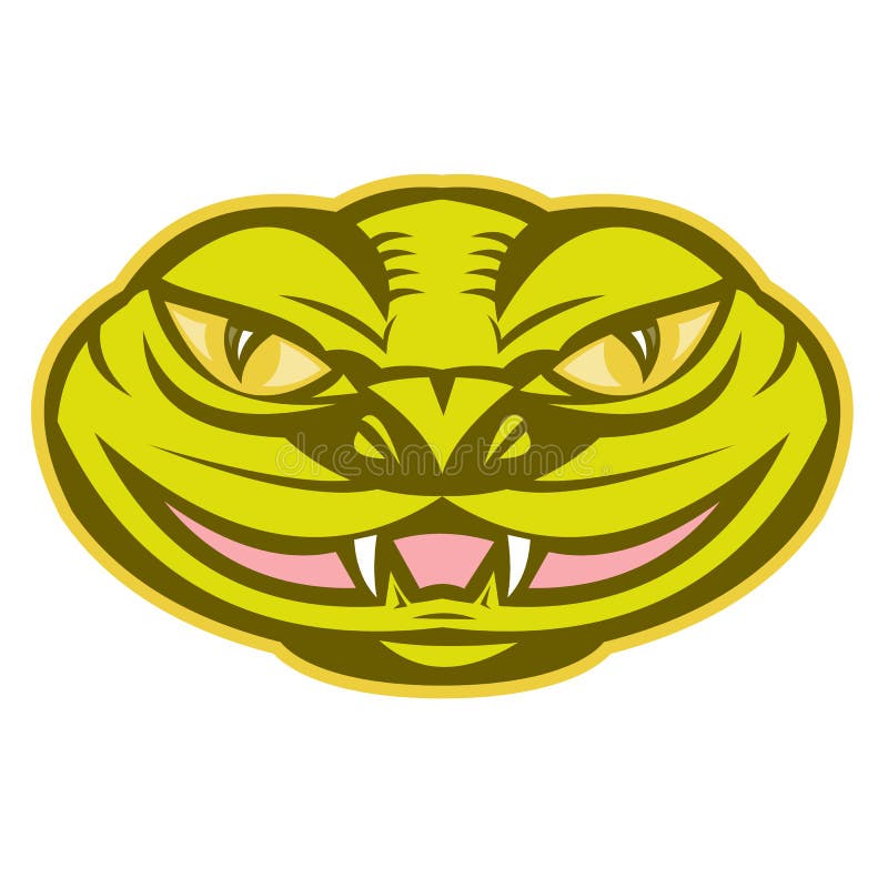 Viper snake fangs tongue stock illustration. Illustration of front ...