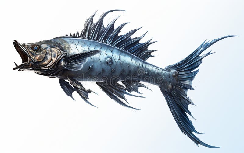 Viperfish Isolated on Transparent Background. Stock Illustration ...
