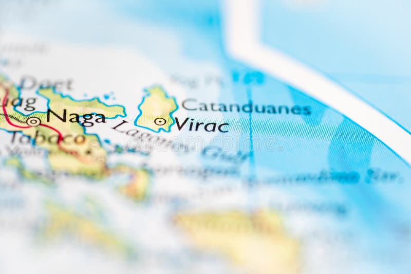 Virac, Philippines Highlighted on a World Map Stock Image - Image of ...