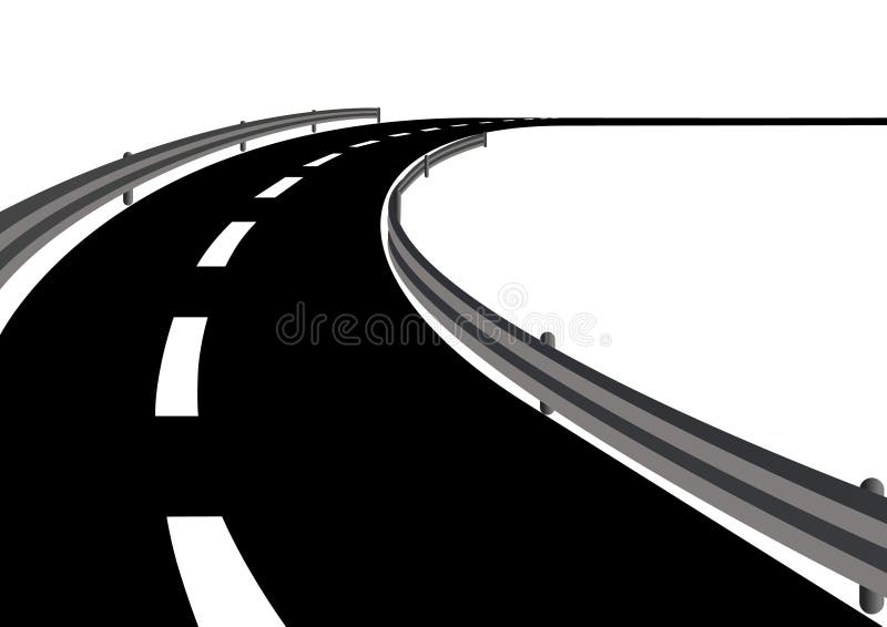 Virage de route illustration de vecteur. Illustration du pointillé ...