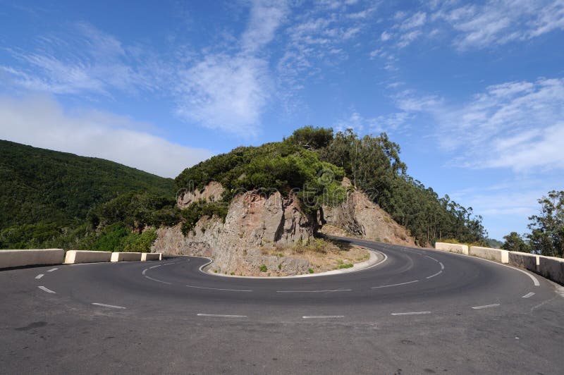 Virage De Route De Montagne, Tenerife Photo stock - Image du véhicule ...