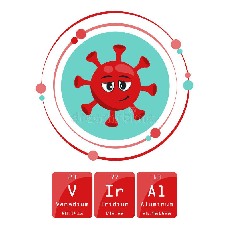 Viral Virus Fun Science Themed Periodic Table Vector Illustration ...