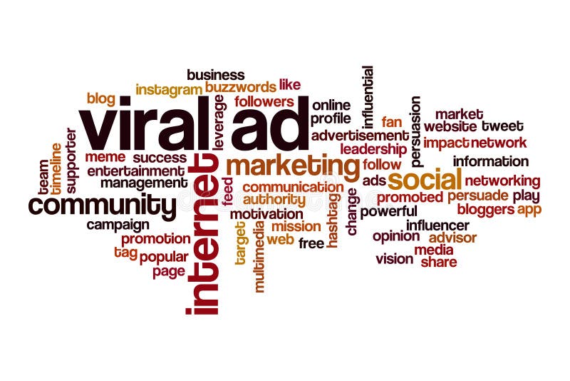 Viral Ad Word Cloud Concept Stock Illustration - Illustration of ...