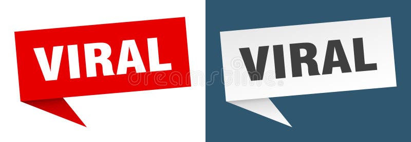 Viral Banner. Viral Speech Bubble Label Set Stock Vector - Illustration ...