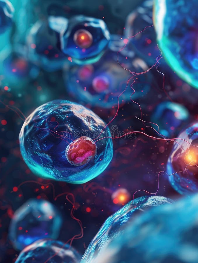 Viral Cell Infection Research Stock Photo - Image of organelles ...