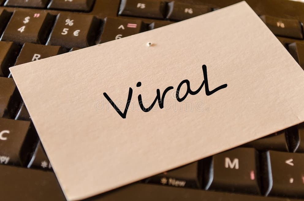 Viral Concept on Keyboard stock image. Image of global - 90444373