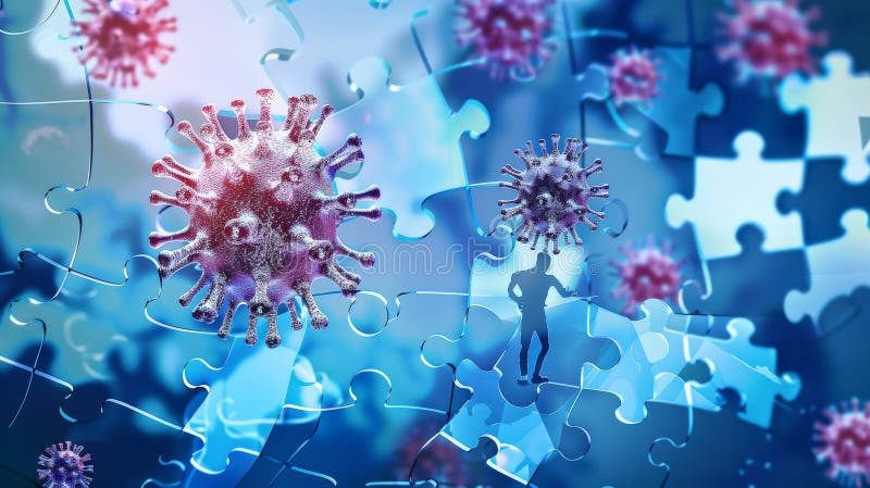 Viral Connections: the Puzzle of Transmission Stock Image - Image of ...
