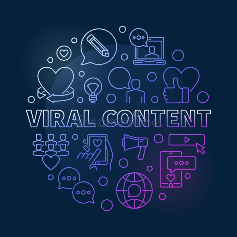 Viral Linear Icon. Modern Outline Viral Logo Concept on White Ba Stock ...