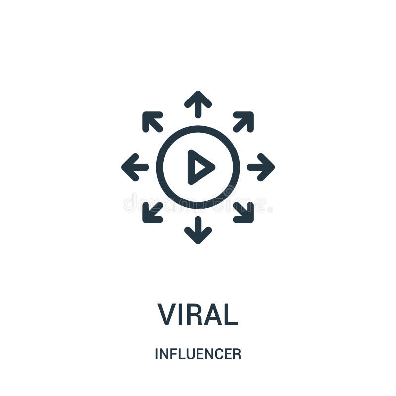 Viral Icon Vector from Influencer Collection. Thin Line Viral Outline ...