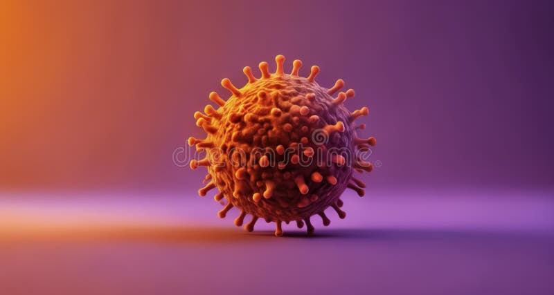 Viral Illustration - a 3D Rendering of a Virus Particle Stock ...