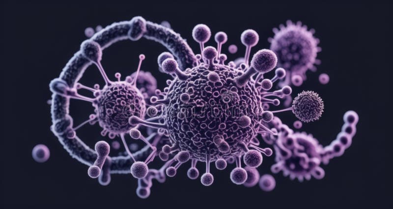 Viral Illustration - a 3D Rendition of a Virus Stock Illustration ...