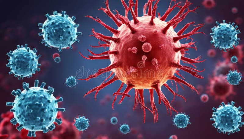 Viral Infection - a Close-Up Look at the Battle within Stock ...