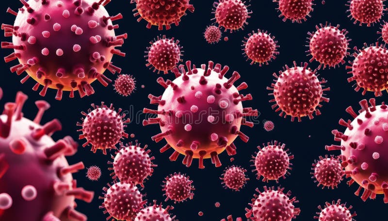 Viral Infection - a Close-Up Look at the Microscopic Battle Stock ...