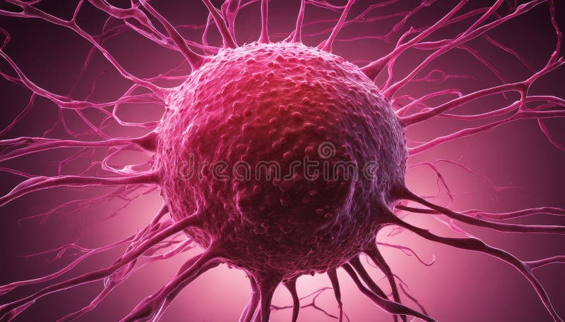 Viral Infection - a Close-Up Look at a Virus Attacking a Cell Stock ...