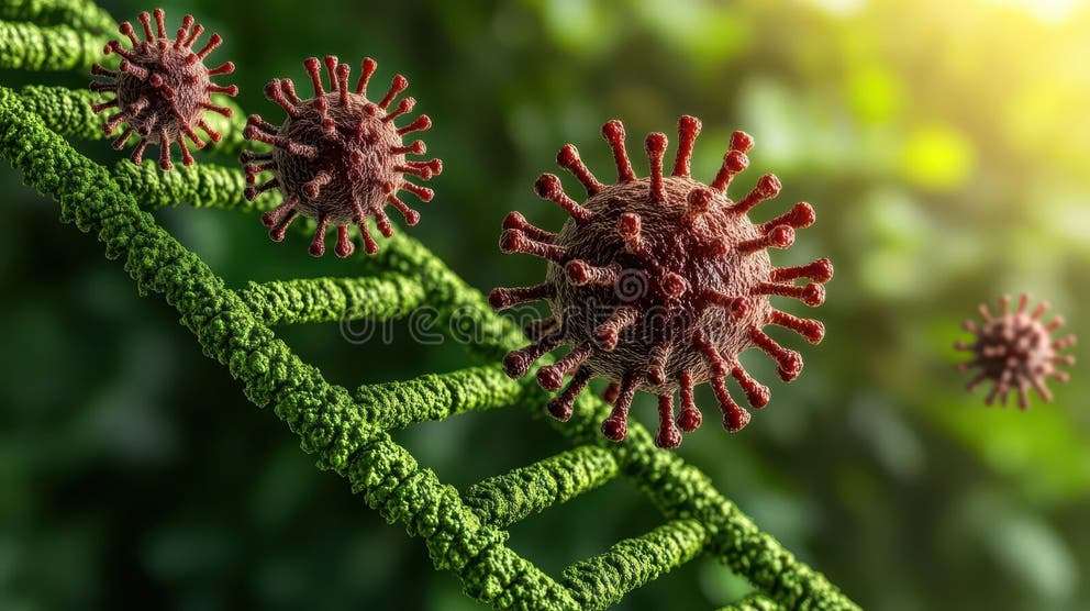 Viral Infection: DNA Structure & Pathogens Stock Photo - Image of ...