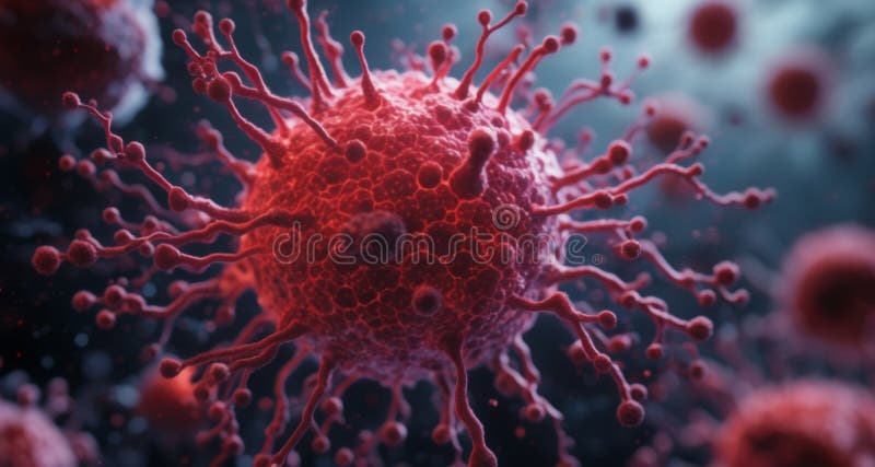 Viral Infection - a Microscopic View of a Virus in Action Stock ...