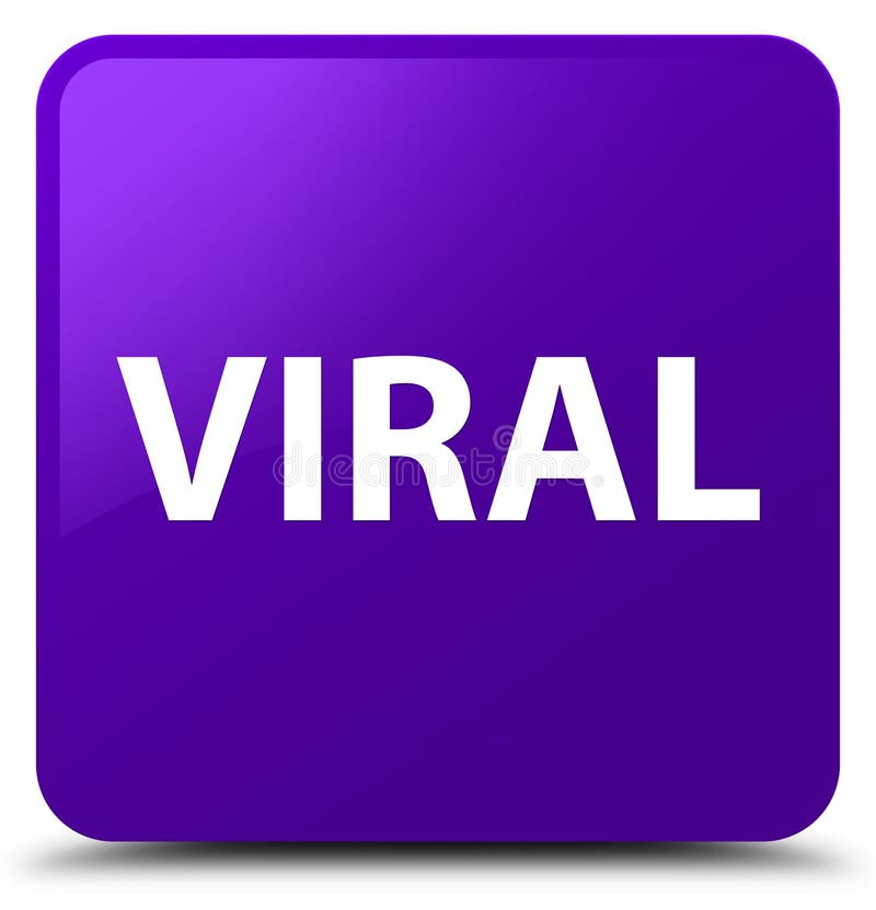 Viral purple square button stock illustration. Illustration of text ...