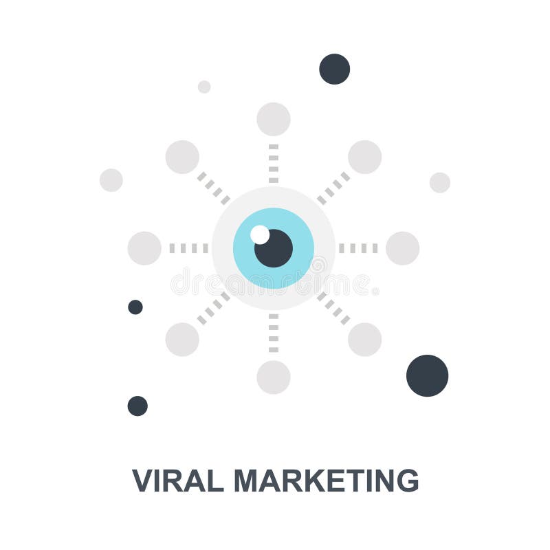 Viral Marketing Flat Icon Design Concept Stock Vector - Illustration of ...