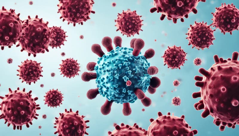 Viral Outbreak - a Close-up View of a Virus S Rapid Spread Stock ...