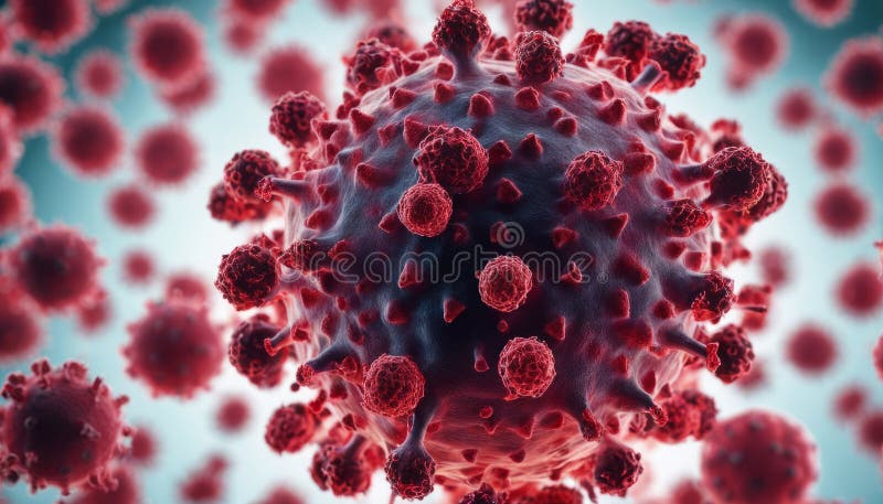 Viral Outbreak - a Microscopic View of a Pandemic Threat Stock ...