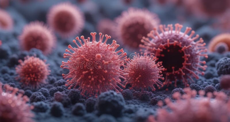 Viral Outbreak - a Microscopic View of a Pandemic Threat Stock ...