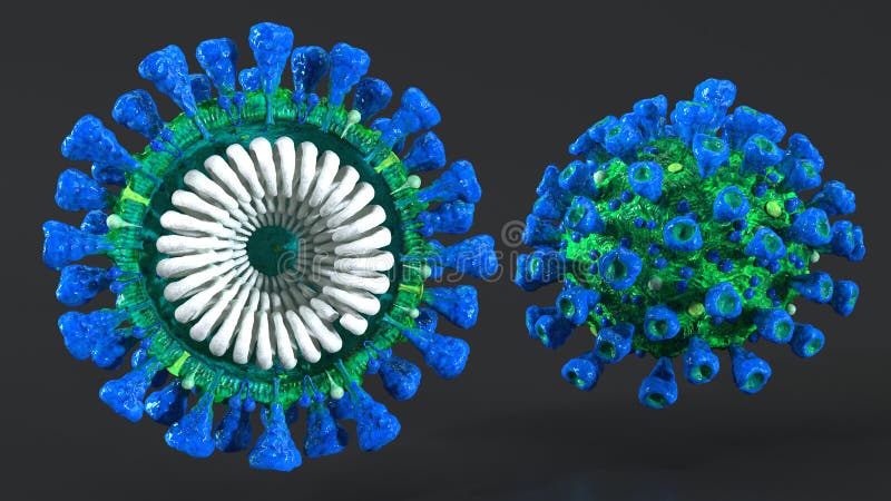 Viral Particle Biological Structure Educational Representation Stock ...