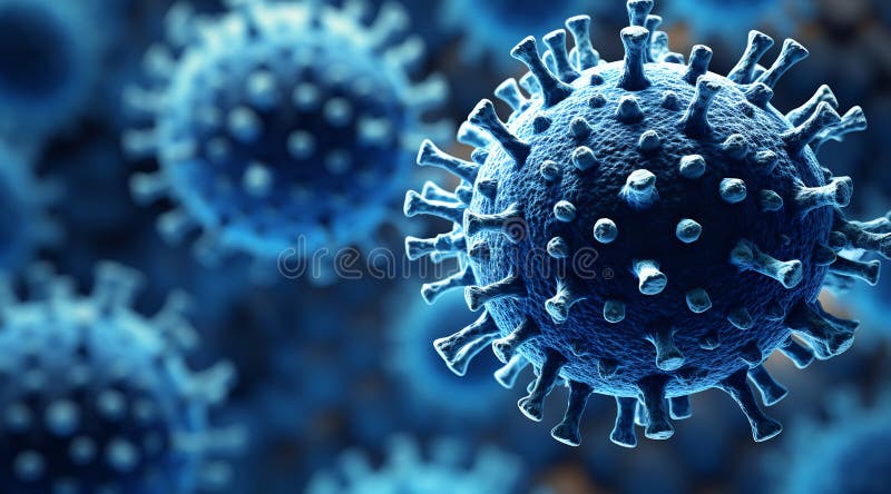 Viral Particle Microscopic Simulation Stock Illustration - Illustration ...
