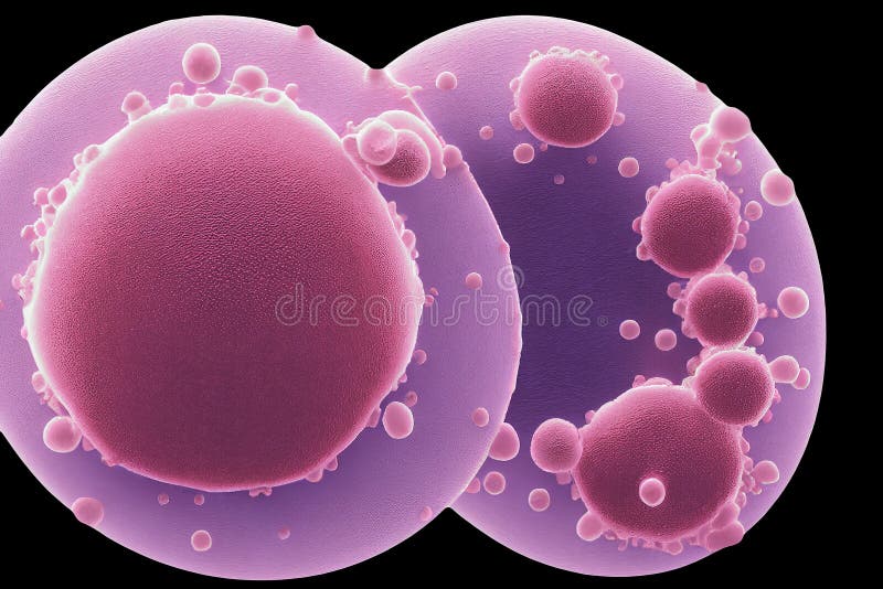 Viral Particles Budding Away from Infected Cells Stock Illustration ...