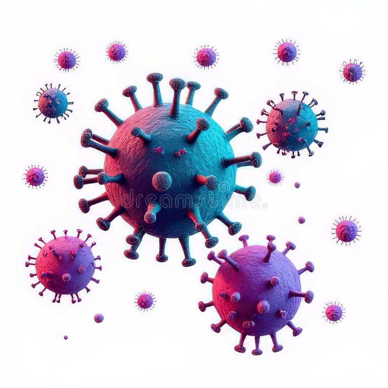 Viral Particles 3D stock illustration. Illustration of particles ...