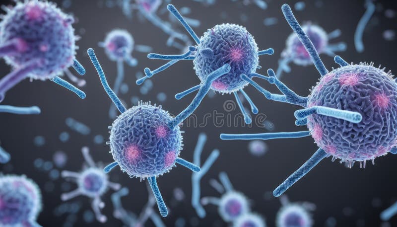 Viral Particles in a Microscopic View, Illustrating the Complexity and ...