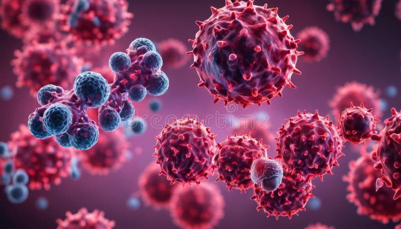 Viral Particles in a Microscopic View, Illustrating the Complexity of ...