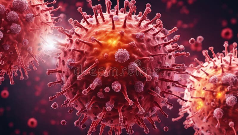 Viral Particles in a Microscopic View, Illustrating the Complexity of ...