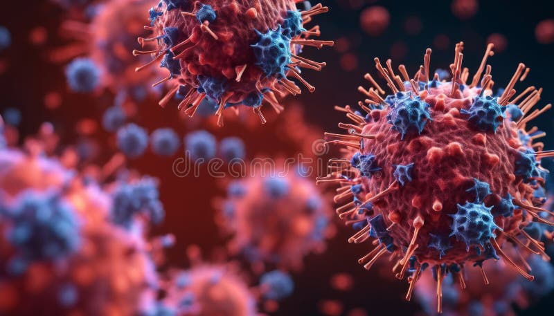 Viral Particles in a Microscopic View, Illustrating the Complexity of ...