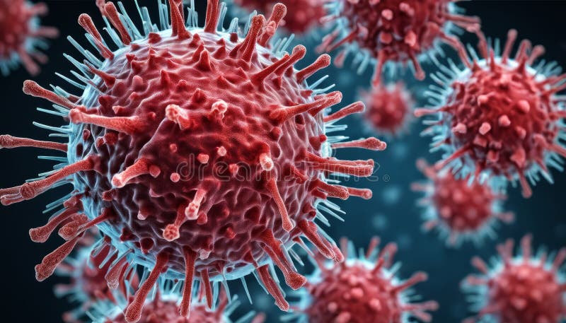 Viral Particles in a Microscopic View, Illustrating the Complexity of ...