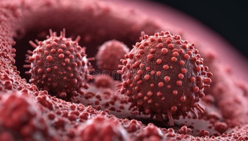 Viral Particles in a Microscopic View, Illustrating the Complexity of ...