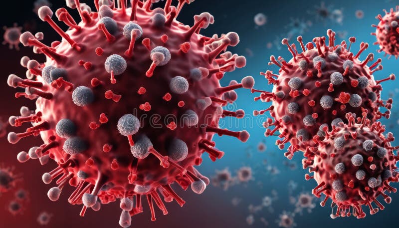 Viral Particles in a Microscopic View, Illustrating the Complexity of ...