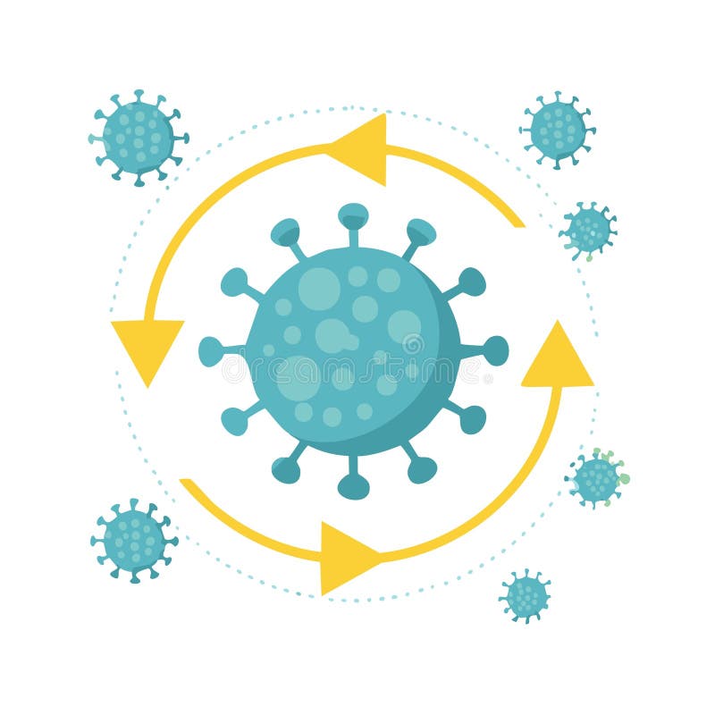 Viral Replication Cycle Diagram Showing Pathogen Spread and Infectious ...