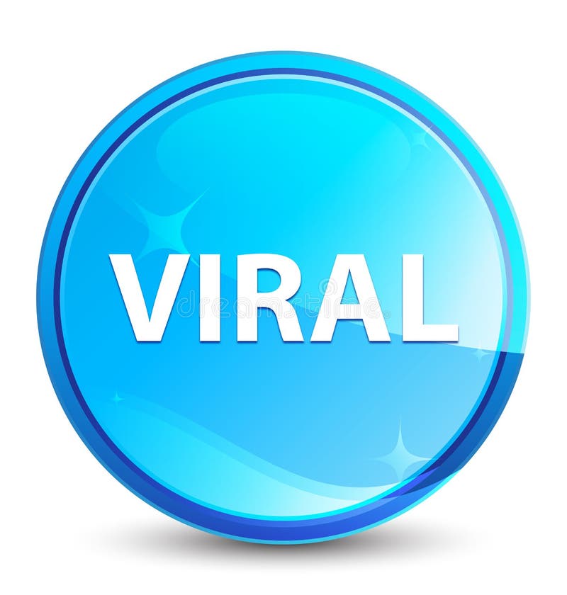 Viral Splash Natural Blue Round Button Stock Vector - Illustration of ...