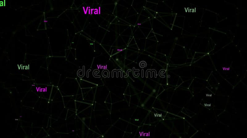 Viral Text Against Network Motion Background Stock Footage - Video of ...